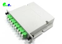 China Plug - In Plastic Fiber Optic PLC Splitter LC APC Connector Module With Wide Operating Wavelength Range for sale