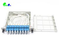 China Module Type 1x8 Rack Mount Fiber Optic PLC Splitter With Blue Color LC UPC SM Connector for sale