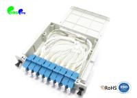 China Module Type 1x8 Rack Mount Fiber Optic PLC Splitter With Blue Color LC UPC SM Connector for sale