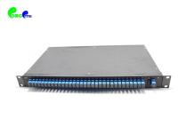 China Optical Fiber PLC Splitter Rack Mounted SC UPC Blue Color Connector 9 / 125μm 1310nm 1x32 for sale