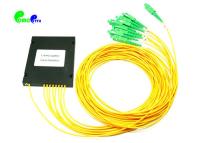 China Optical Fiber Plc Splitter Splice / Pigtailed ABS Module 1x8 2.0mm SC / APC Singlemode Long Lifespan for sale