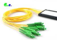 China Optical Fiber Plc Splitter Splice / Pigtailed ABS Module 1x8 2.0mm SC / APC Singlemode Long Lifespan for sale