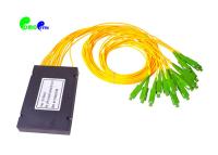 China ABS Module 1x16 Fiber Optic PLC Splitter Splice / Pigtailed 2.0mm SC APC Connector Type for sale