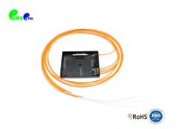 China Optical PLC Splitter 50 / 125μm 1x4 Stable Low Polarization Dependent Loss Orange for sale