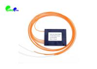 China Optical PLC Splitter 50 / 125μm 1x4 Stable Low Polarization Dependent Loss Orange for sale