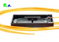 China Optical PLC Splitter 50 / 125μm 1x4 Stable Low Polarization Dependent Loss Orange for sale