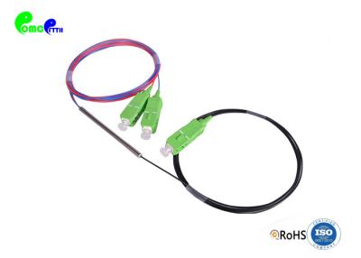 China Highly Stable Fiber Optic Coupler 1x2 FBT Splitter 9 / 125μm SC APC 0.9mm Cable Energy Conservation for sale