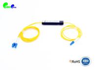 China 1×2 Fiber Coupler Splitter LC UPC SM Connector With Yellow Color Wide Operating Temperature And Wavelength for sale