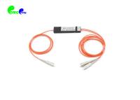 China 1x2 Multimode Fiber Optic Coupler With Excellent Environmental Stability With SC Connector Orange Color Cable for sale