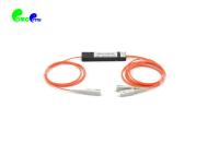 China 1x2 Multimode Fiber Optic Coupler With Excellent Environmental Stability With SC Connector Orange Color Cable for sale