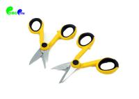 China Yellow Indoor Fiber Optic Tools Fiber Optic Scissors / Cutter For Cable's Kelvar Cut for sale