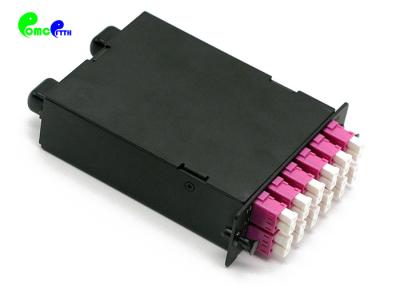 China OM4 1U 4 Slots Patch Panel MPO MTP Cassette Desgined Low Insertion Loss For 10G / 40G for sale