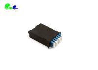 China MTP Fiber Cassette 2 x MTP male -12 x LC Duplex 24F OM3 50 /125μm Low Power Penalties Protective High Speed 35x109x118mm for sale