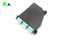 China 24F OM3 MPO MTP Cassette 1 x MTP Male - 6 x LC Quad For 1U 3 Slots Patch Panel for sale