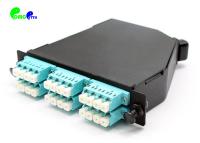 China 24F OM3 MPO MTP Cassette 1 x MTP Male - 6 x LC Quad For 1U 3 Slots Patch Panel for sale