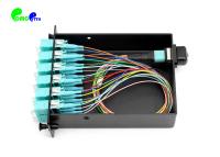 China OM3 MPO MTP Cassette High Strength CRS Metal Material 24F 50 / 125μm MPO Patch Panel for sale