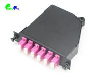 China MPO / MTP Fiber Optic Cassette 1MPO - 12 LC OM4 Type High Performance for sale