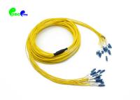 China 1310nm 24F LC UPC SM Fanout Fiber Patch Cord Pre Terminated for sale