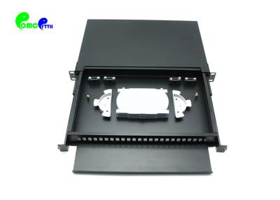 China 1U 24 Ports ODF Patch Panel LC Duplex SC Simplex Fiber Patch Panel for sale