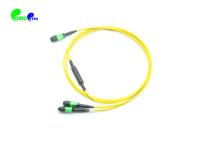 China 2 Meter Standard Loss Senko 24F MPO (F) to 2 X 12F MPO(F) Trunk Cable SM 9/125um LSZH Yellow Conversion Cables for sale