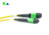 China 2 Meter Standard Loss Senko 24F MPO (F) to 2 X 12F MPO(F) Trunk Cable SM 9/125um LSZH Yellow Conversion Cables for sale