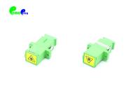China Ceramic Sleeve Flangeless SC APC Fiber Optic Adapter for sale