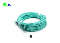 China 12F Female To Male MM OM3 3.0 LSZH Aqua MPO Trunk Cable 70N for sale