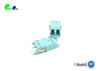China Duplex TF LC/UPC OM3 50/125um Non Flange Fiber Coupler for sale