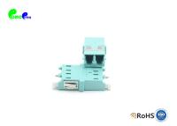 China Duplex TF LC/UPC OM3 50/125um Non Flange Fiber Coupler for sale