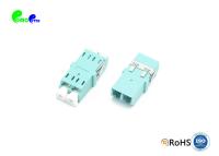 China Duplex TF LC/UPC OM3 50/125um Non Flange Fiber Coupler for sale