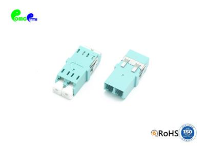 China Duplex TF LC/UPC OM3 50/125um Non Flange Fiber Coupler for sale