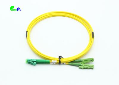 China FTTH Singlemode Duplex E2000 Fiber Optic Patch Cable APC 3.0mm Optical Jumper for sale