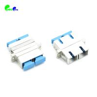 China Full Flange SC UPC Duplex Fiber Optic Adapter Singlemode Metal Material for sale