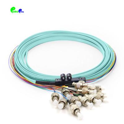 China 12F FC APC G657A1 Single Mode Fiber Pigtails Fanout 0.9mm Tails IEM Grade B for sale