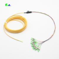 China 12F FC APC G657A1 Single Mode Fiber Pigtails Fanout 0.9mm Tails IEM Grade B for sale