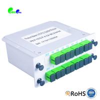 China FTTH LGX Fiber Optic Splitter 1x16 SC APC UPC ABS Cassette Plug In Type PLC Splitter for sale
