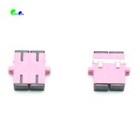 China SC Duplex Reinforced TF Type Fiber Optic Adapter With Full Flange Plastic for sale