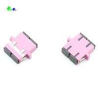China SC Duplex Reinforced TF Type Fiber Optic Adapter With Full Flange Plastic for sale