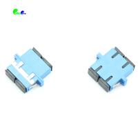 China SC Duplex Reinforced TF Type Fiber Optic Adapter With Full Flange Plastic for sale