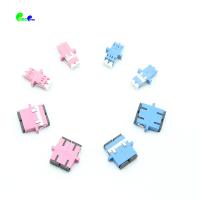 China SC Duplex Reinforced TF Type Fiber Optic Adapter With Full Flange Plastic for sale