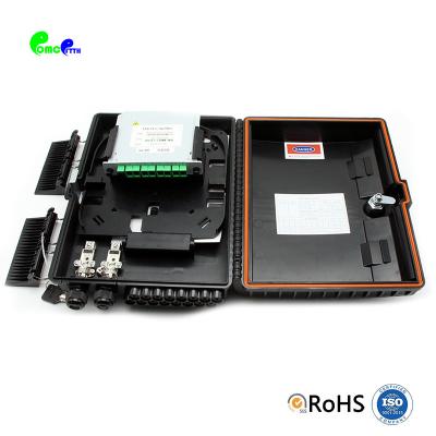 China 16F Wall Mounted Fiber Distribution Box With PLC Splitter IP65 Fiber Closure for sale