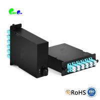 China 12F MPO Patch Panel LGX Cassette With SM OM3 OM4 OM5 Cable for sale