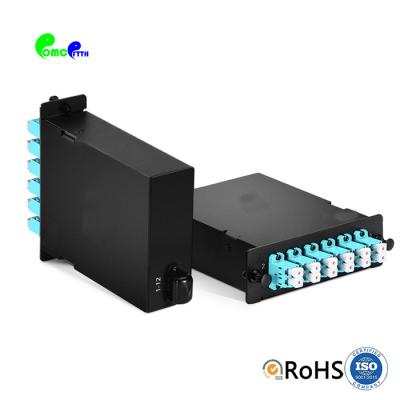 China 12F MPO Patch Panel LGX Cassette With SM OM3 OM4 OM5 Cable for sale