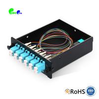 China 12F MPO Patch Panel LGX Cassette With SM OM3 OM4 OM5 Cable for sale