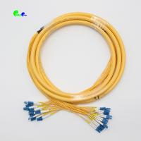 China 24 Core Single Mode Fanout Fiber Optic Patch Cord LC UPC Pre Terminated Cable for sale