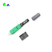 China Plastic 45mm Singlemode SC APC Fast Connector For FTTH Drop Cable for sale