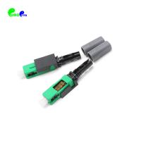 China Plastic 45mm Singlemode SC APC Fast Connector For FTTH Drop Cable for sale