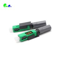 China Plastic 45mm Singlemode SC APC Fast Connector For FTTH Drop Cable for sale
