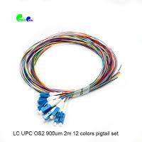 China LC Fiber Optic Cable Pigtail With 0.9mm 12 Colors Mini Breakout Cable for sale
