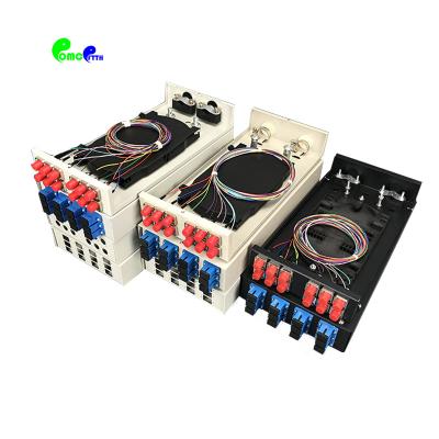 China 4-24 ports SC FC LC FC E2000 Fiber Terminal Box ( FTB ）wall mounted Cold Rolled Steel for FTTX ， ODN ，PON project for sale